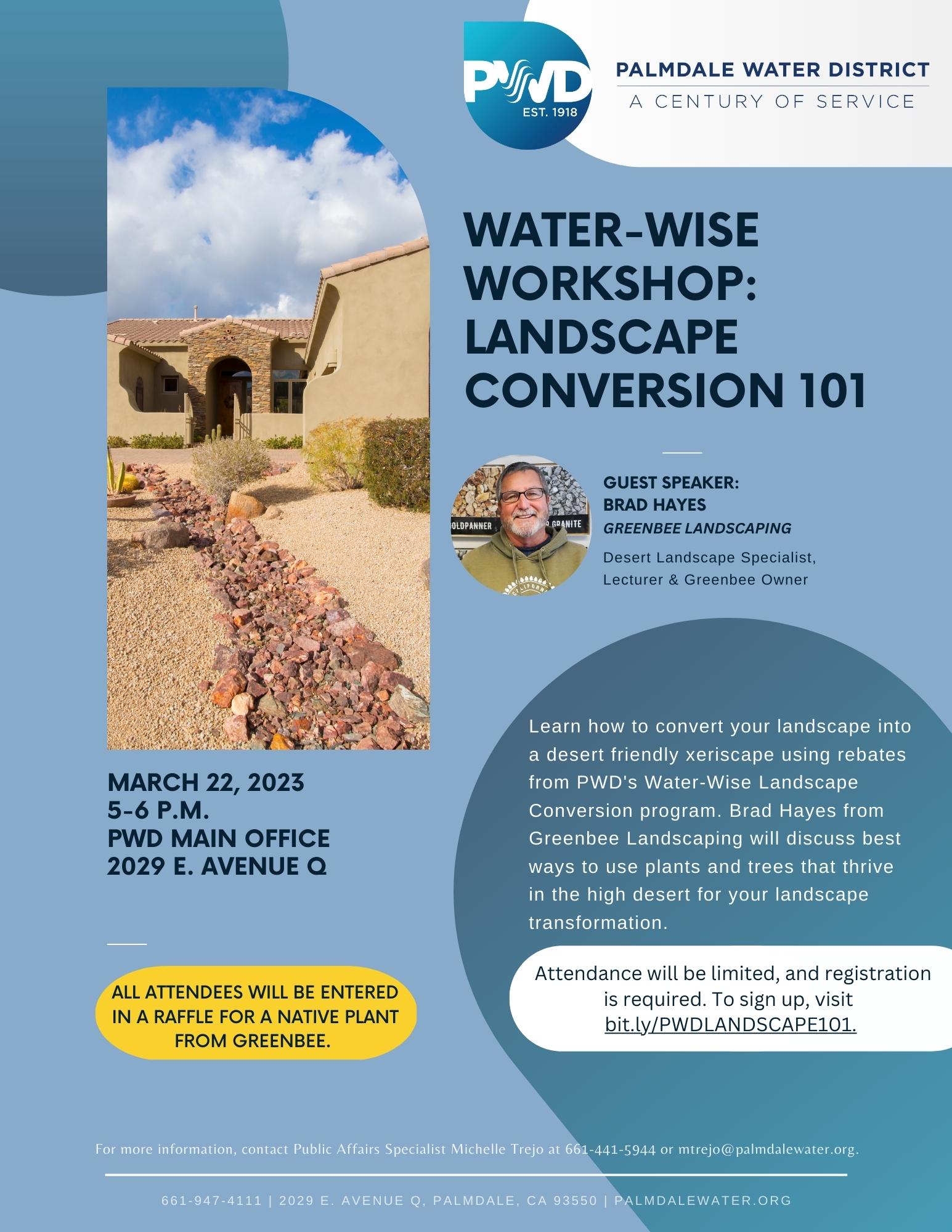 Events & Workshops Calendar - Palmdale Water District