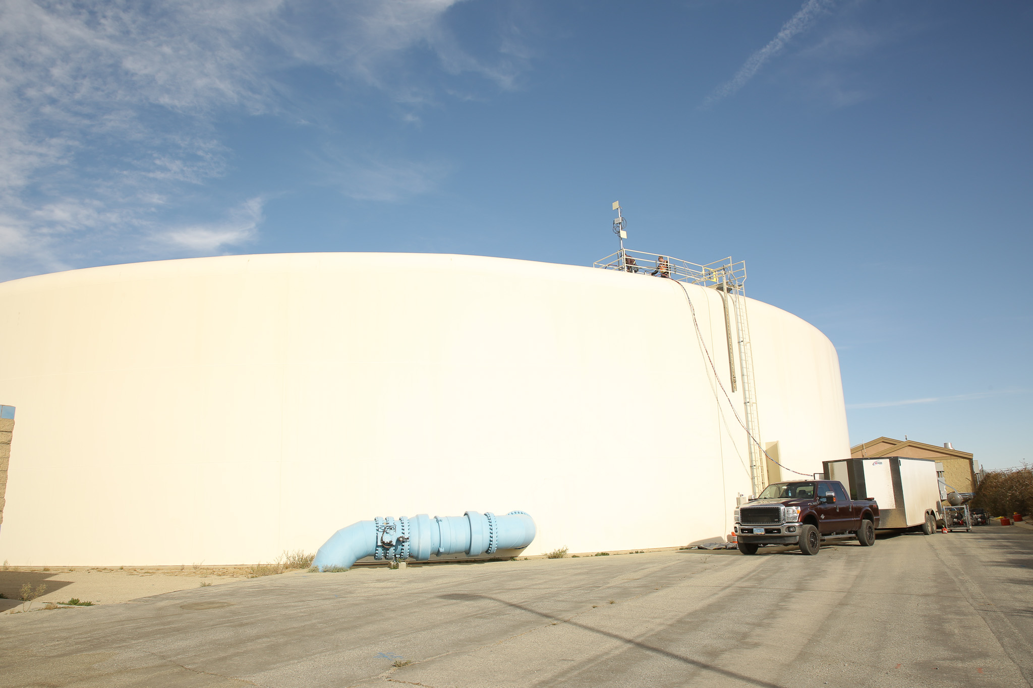 PWD CLEARWELL WATER TANK BACK ONLINE AFTER BAFFLE CURTAINS REMOVED ...