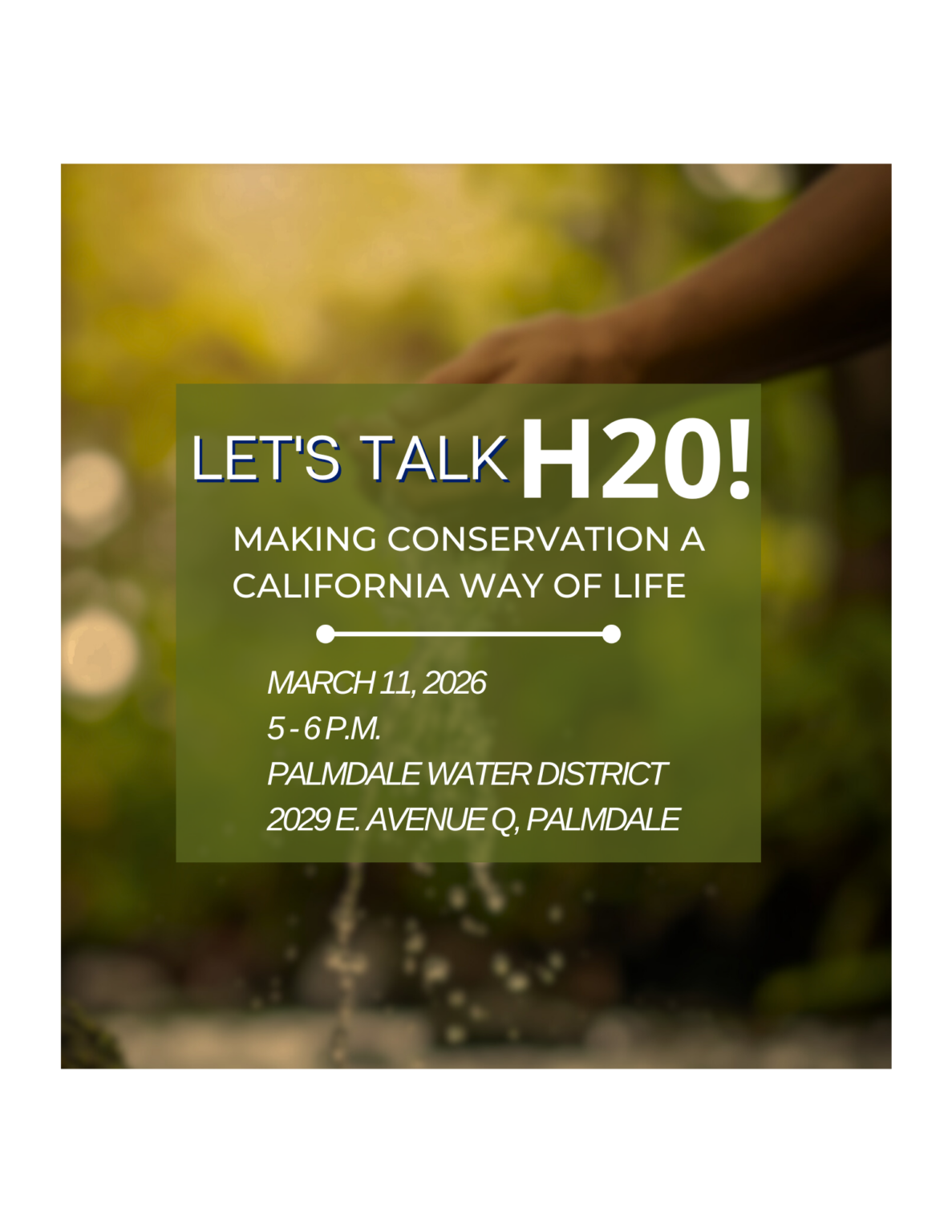 LEARN ABOUT UPCOMING CALIFORNIA WATER EFFICIENCY RULES AT PWD’S LET’S ...